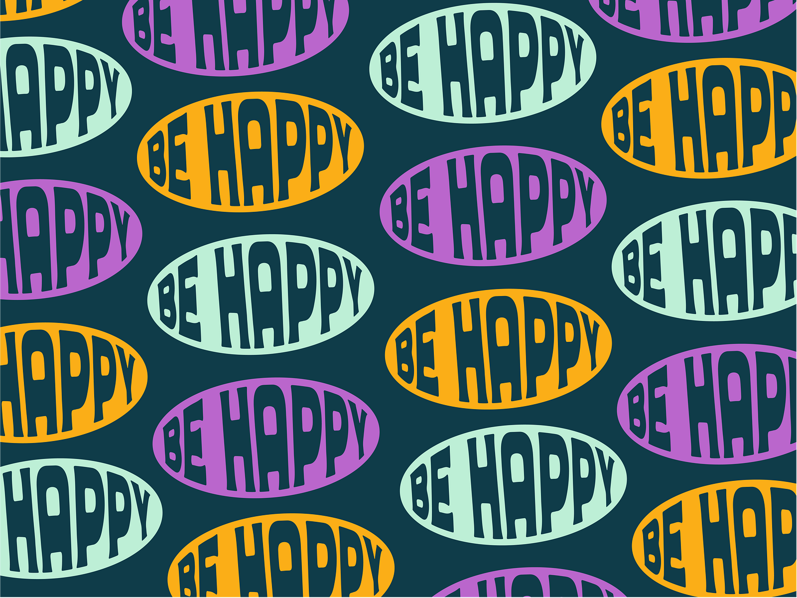 Be Happy Badge by jeff lopilato on Dribbble