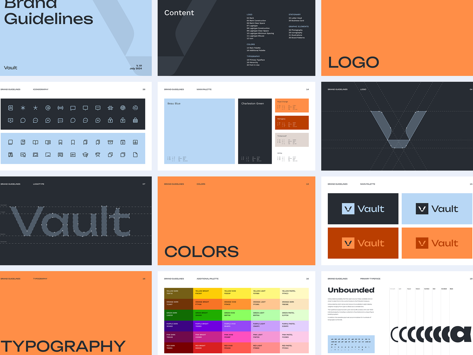 Vault brand guideline by Amino on Dribbble