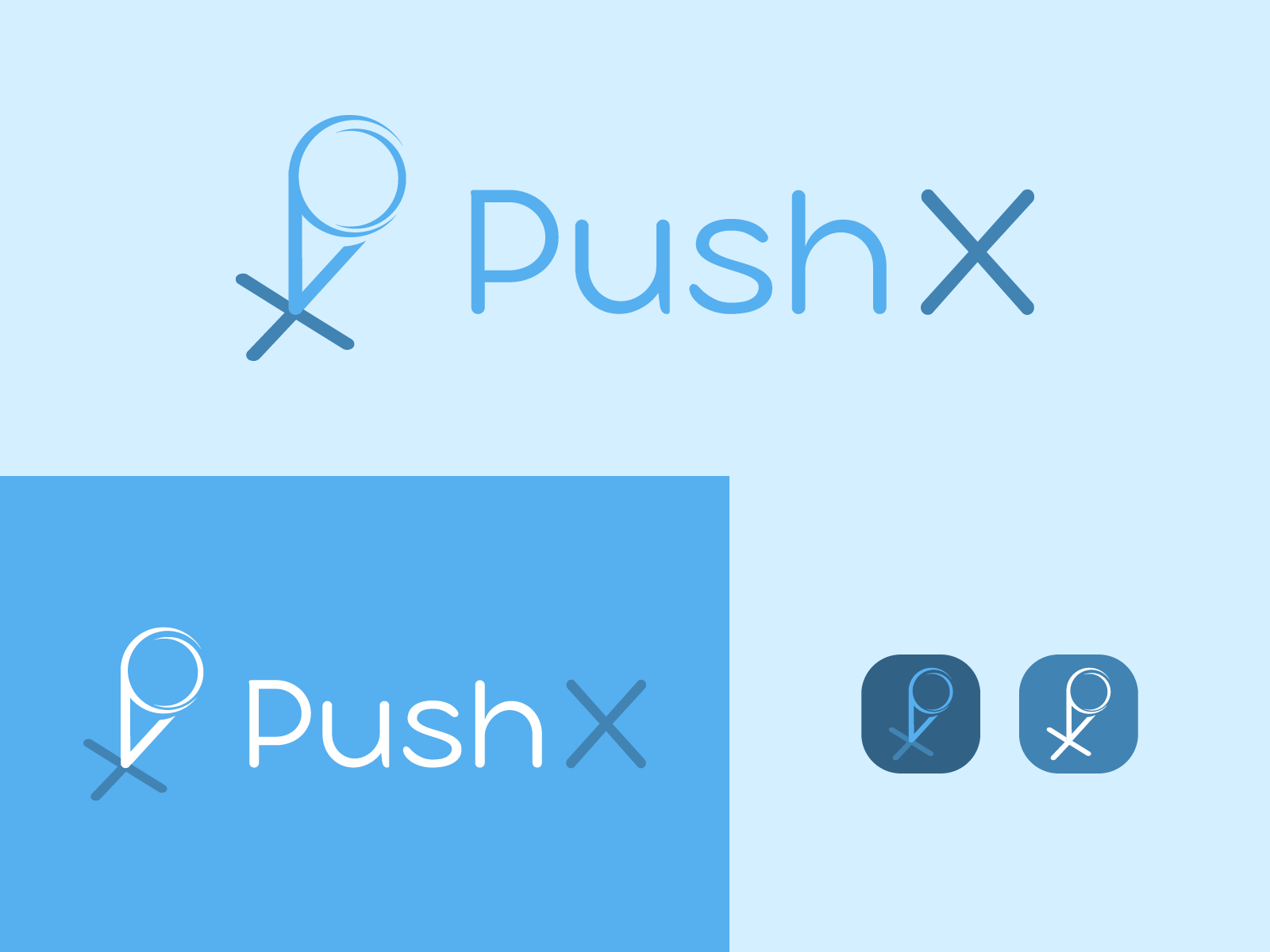 Logo design for PushX by eEZe Designs on Dribbble