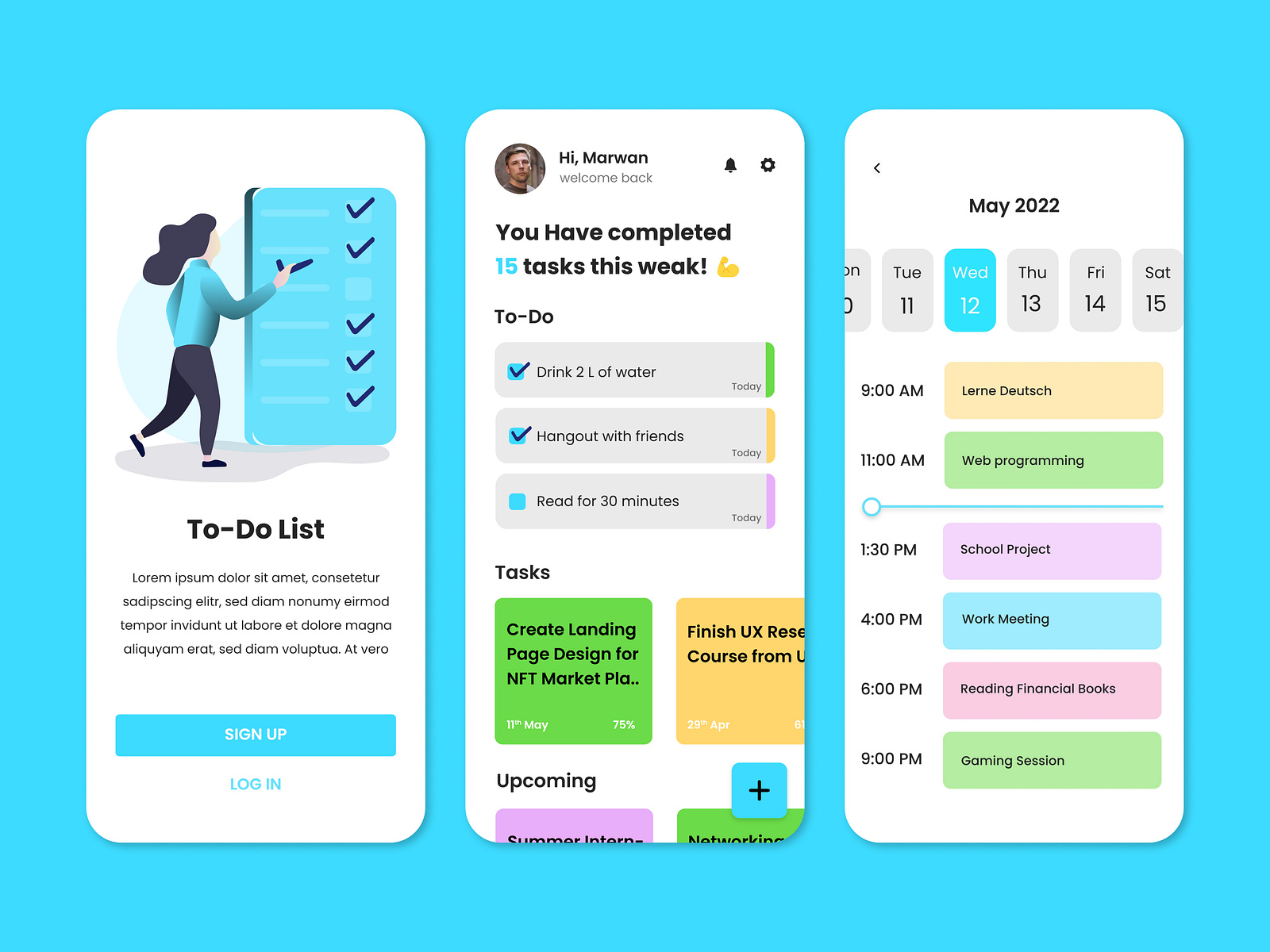 To-Do List UI by Ahmed Adel on Dribbble
