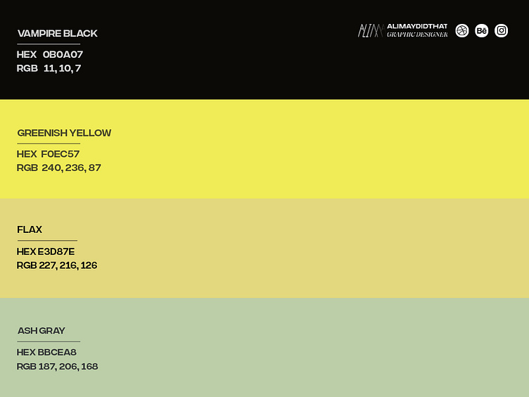 Color Palette Library #6 • ALIMAYDIDTHAT by ALIMAYDIDTHAT on Dribbble