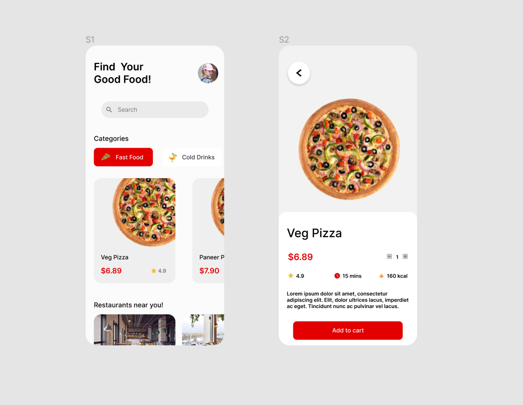 Food App Ui Design by Nimisha Ghedia on Dribbble