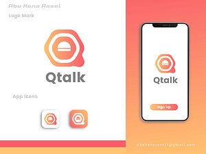 Qtalk branding logo design by Abu Hena Rasel on Dribbble