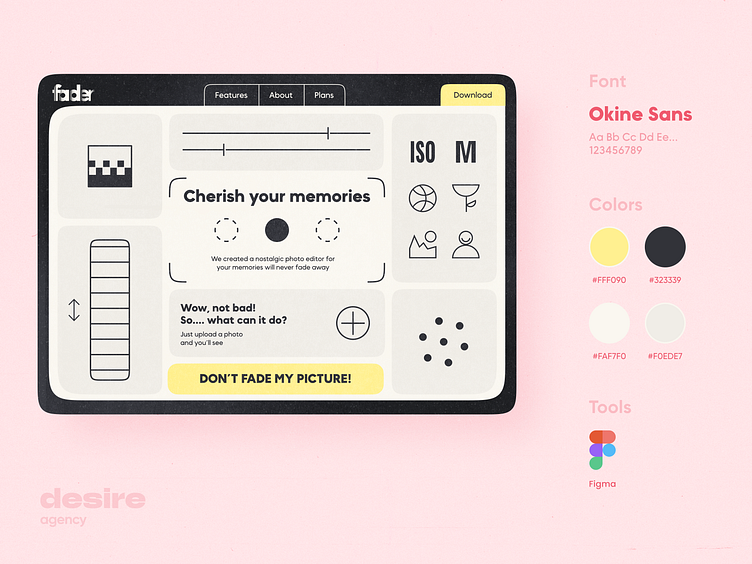 Landing | fader by Desire Creative Agency for Desire Creative on Dribbble