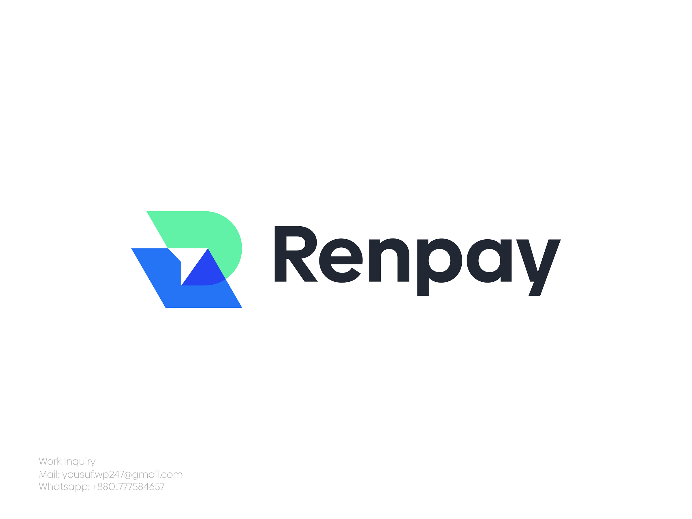 Renpay Logo Design | Smart payments logo, Arrow for transfer by Sumon ...