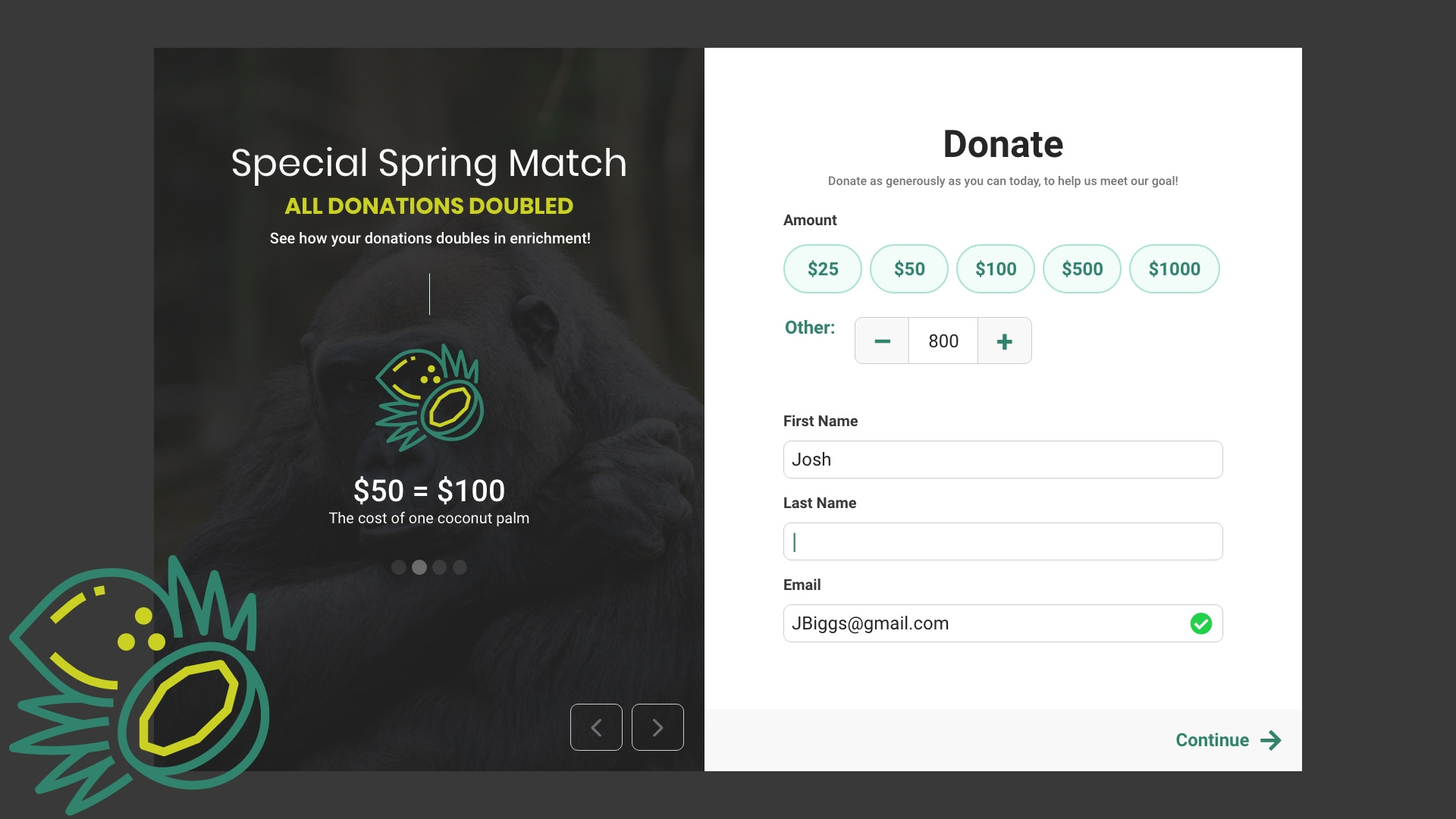 Daily UI - 001 - Donate by Aisyle Deriquito on Dribbble