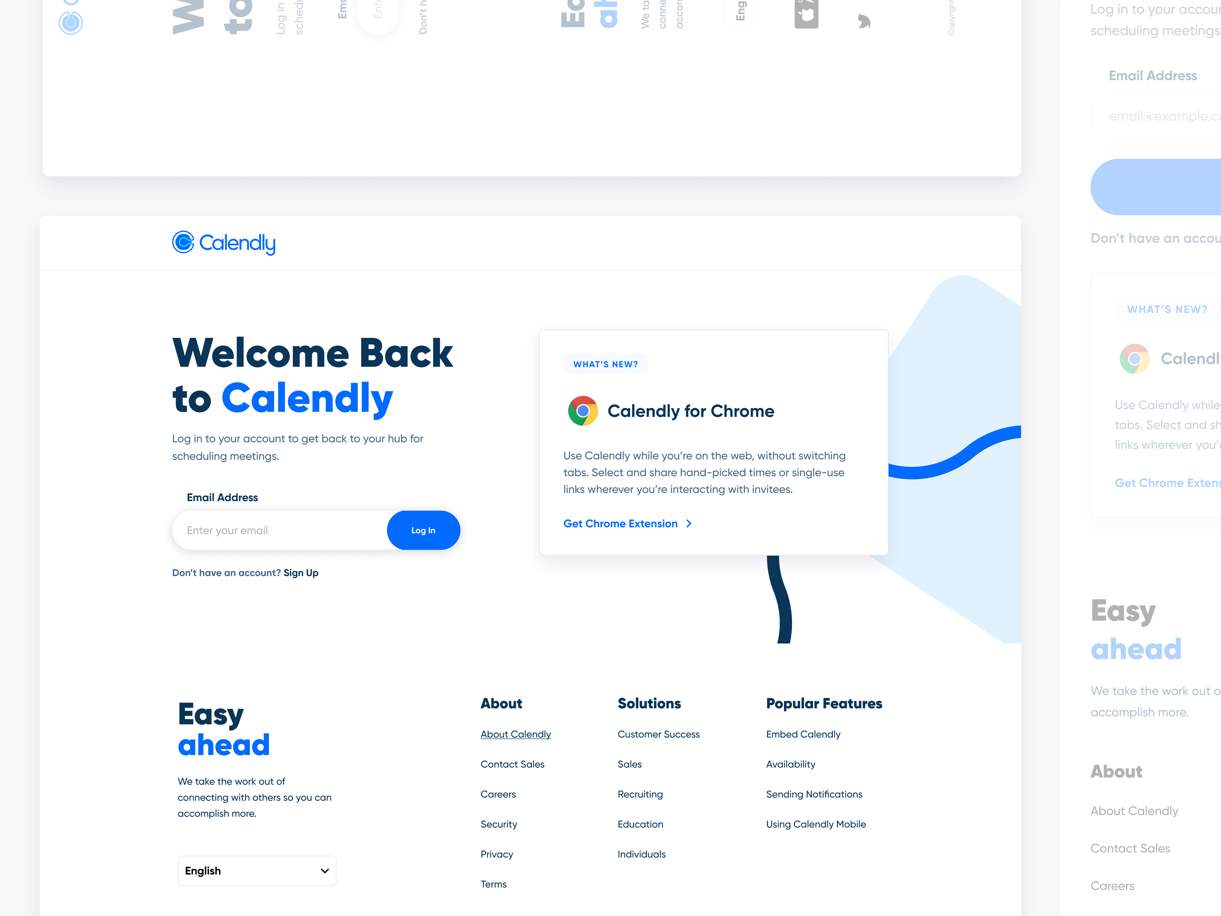 Calendly Redesigned Login Page by Kate Kassab for Webstacks on Dribbble