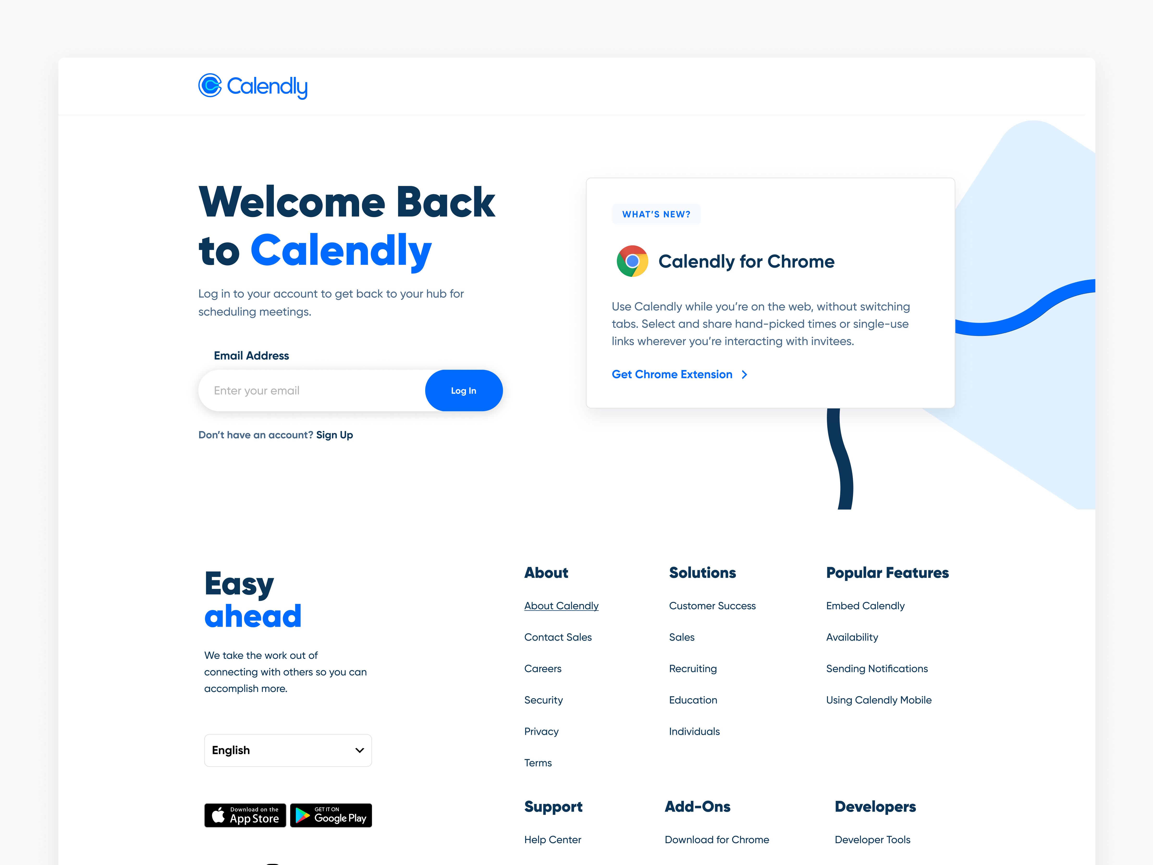 Calendly Redesigned Login Page by Kate Kassab for Webstacks on Dribbble