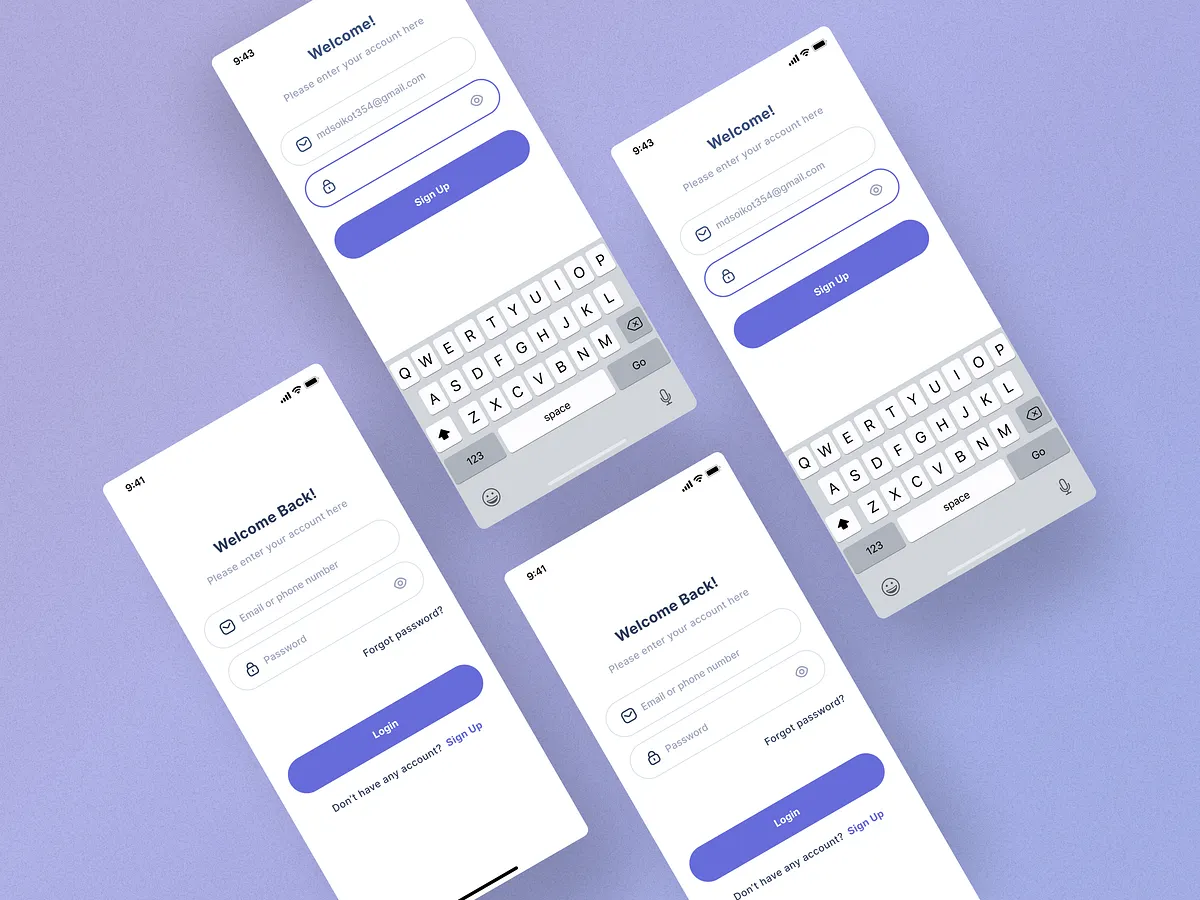 Signup UI designs, themes, templates and downloadable graphic elements ...