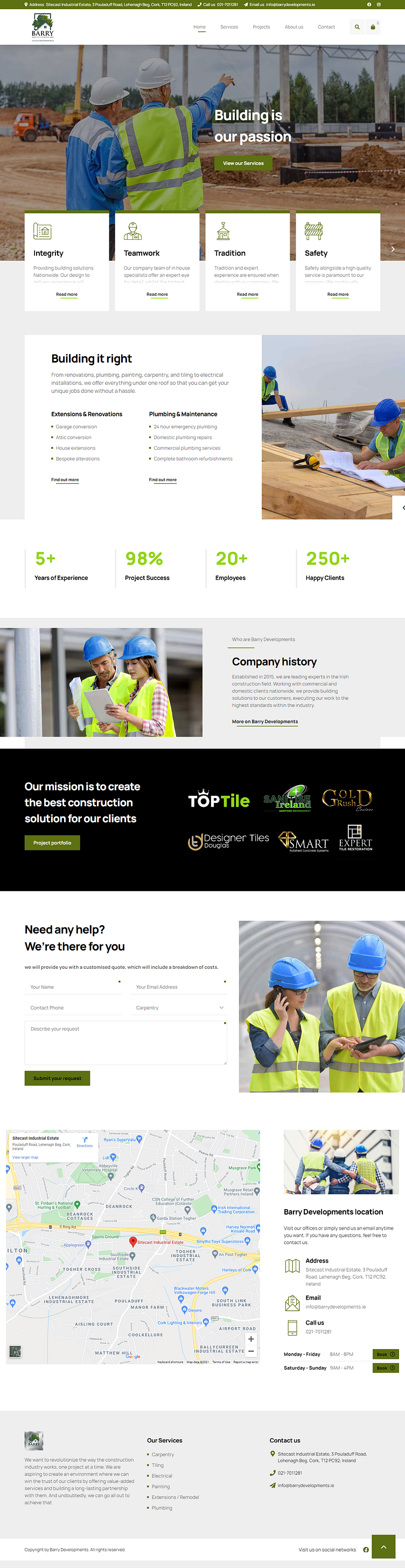 Construction WordPress Website by malik hasnat on Dribbble
