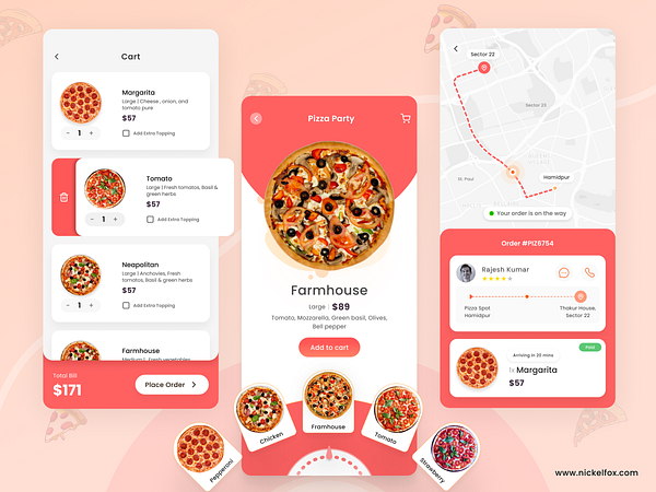 Pizza Delivery App by Abhishek Ghorpade on Dribbble