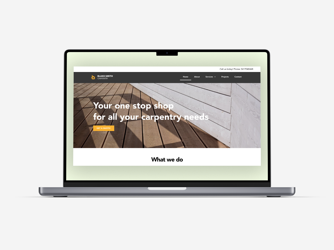 Blake Smith Carpentry - Website Build by Alex Orman on Dribbble