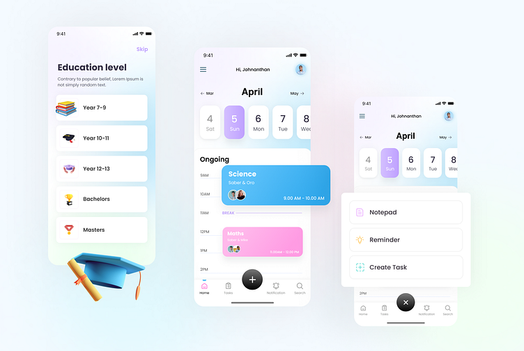 Study Planner App by Ubrain Studios on Dribbble