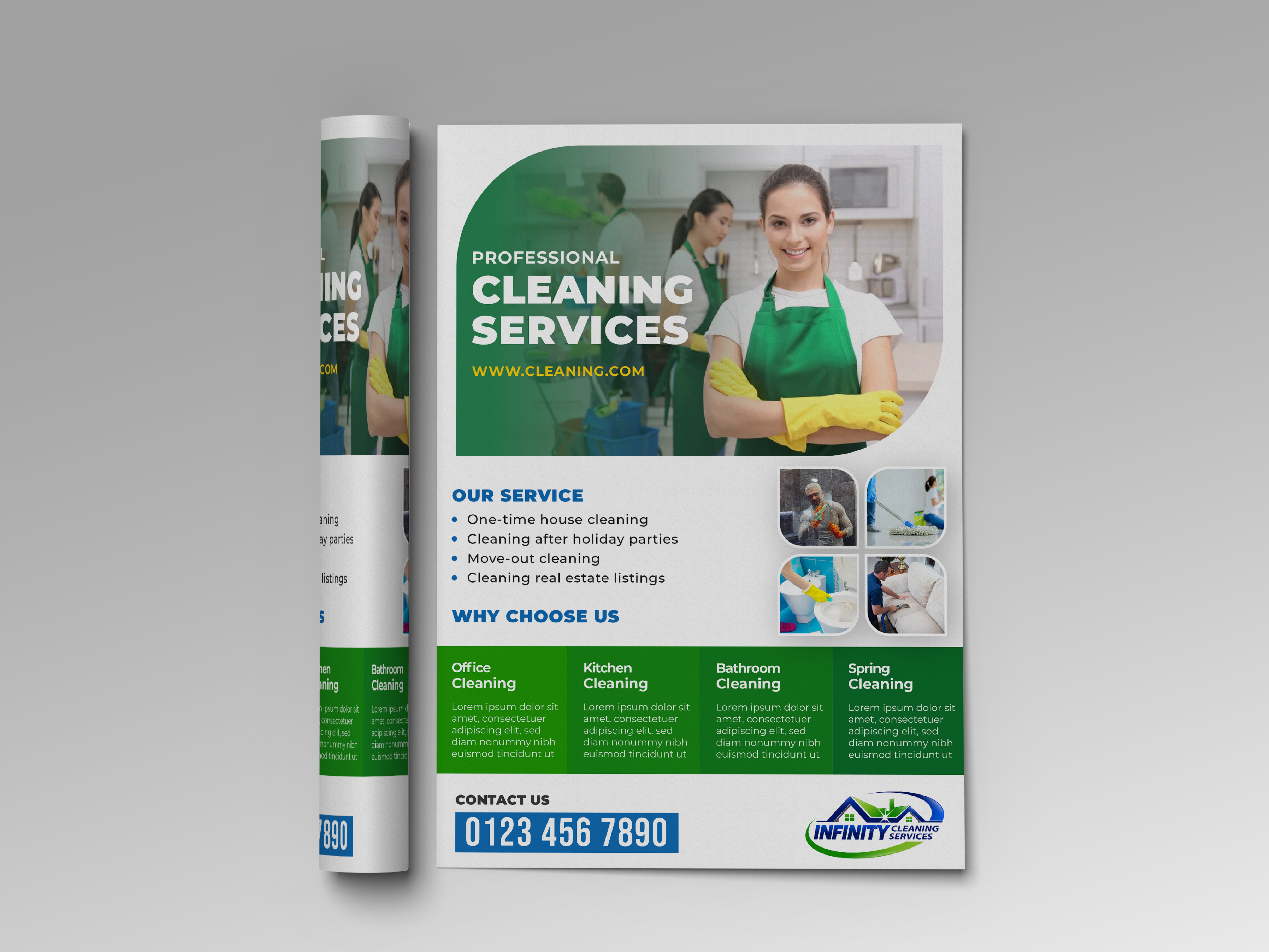 Cleaning Service Flyer Design by Afjal Hossain on Dribbble