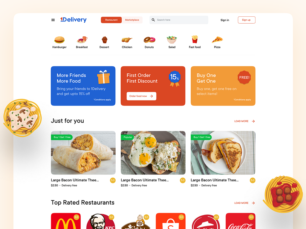 Food ordering & delivery platform by Md. Shamsul Alam on Dribbble