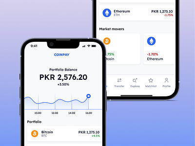 Coinpay Crypto Mobile App UI/UX Layout by Product Mama on Dribbble