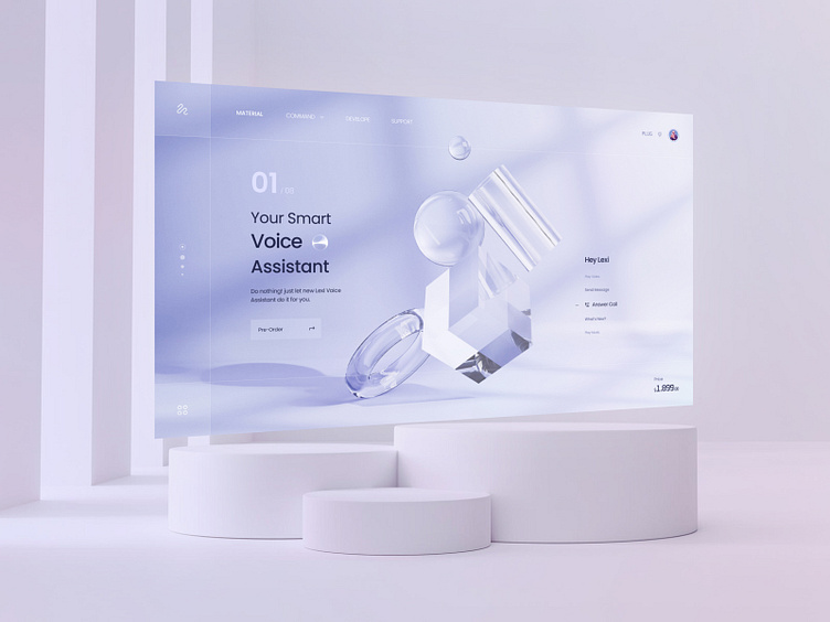 Voice Assistant - Home Page UI by Levi Wilson for QClay on Dribbble
