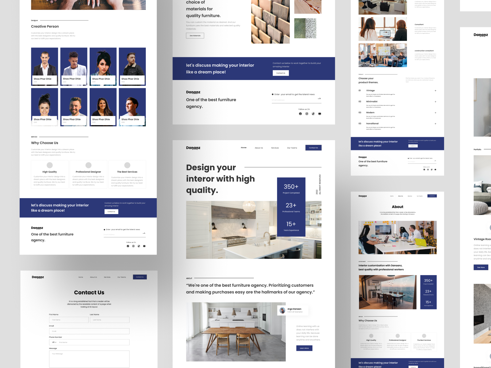 [ FREEBIE ] Dananz - Interior Design Website 🔥🔥 by Momon for Hatypo Studio on Dribbble