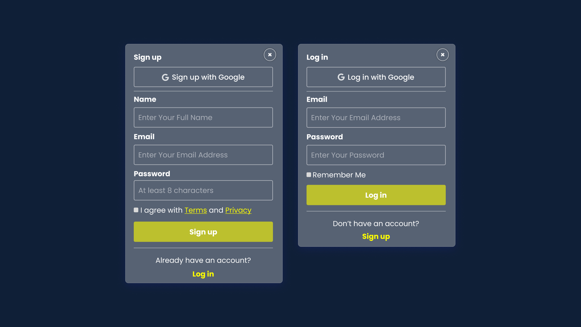 Login and Sign Up Page UI Design by Nabin Bhatt on Dribbble