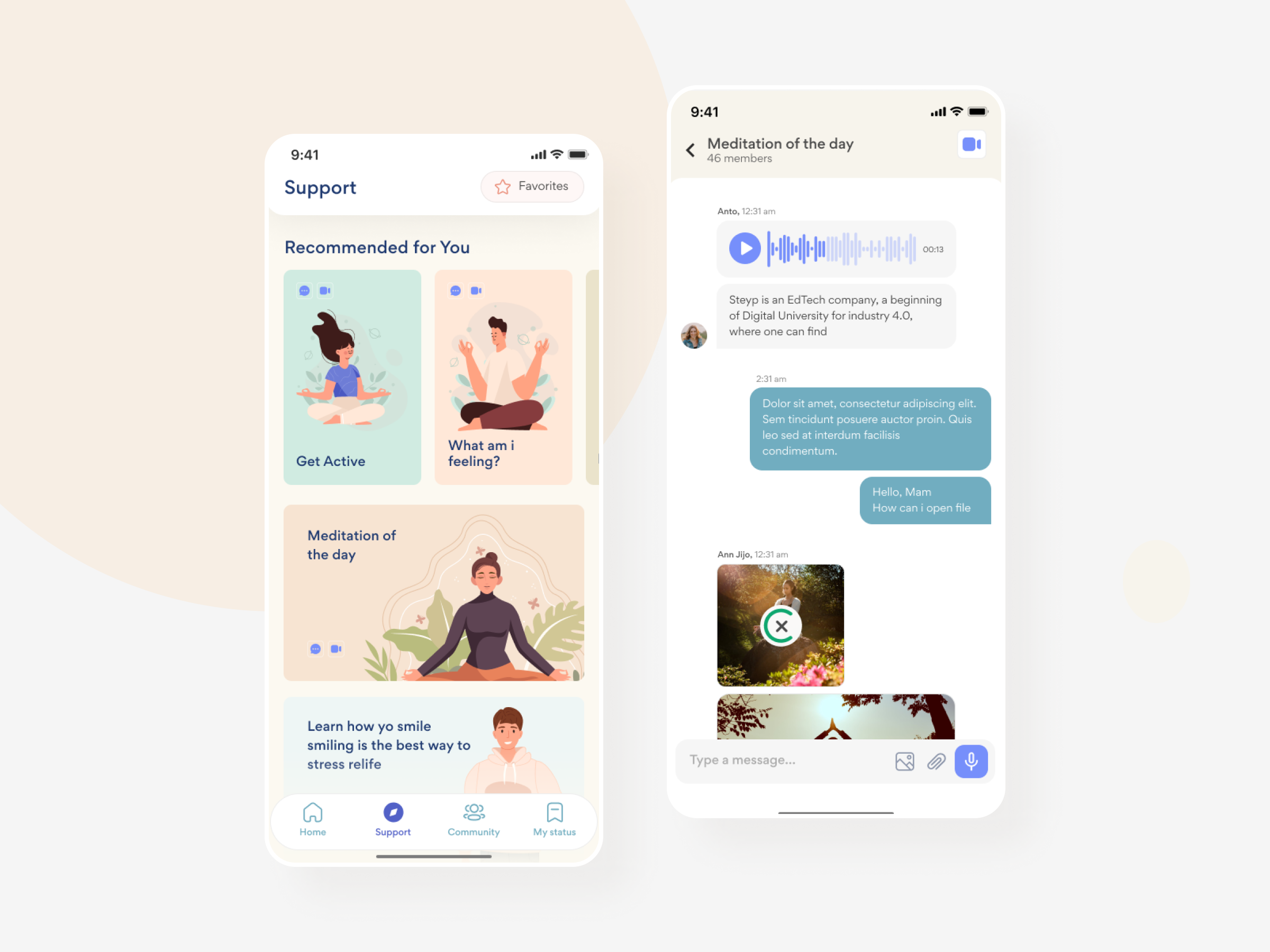 Meditation App UI by Arshal Ameen on Dribbble