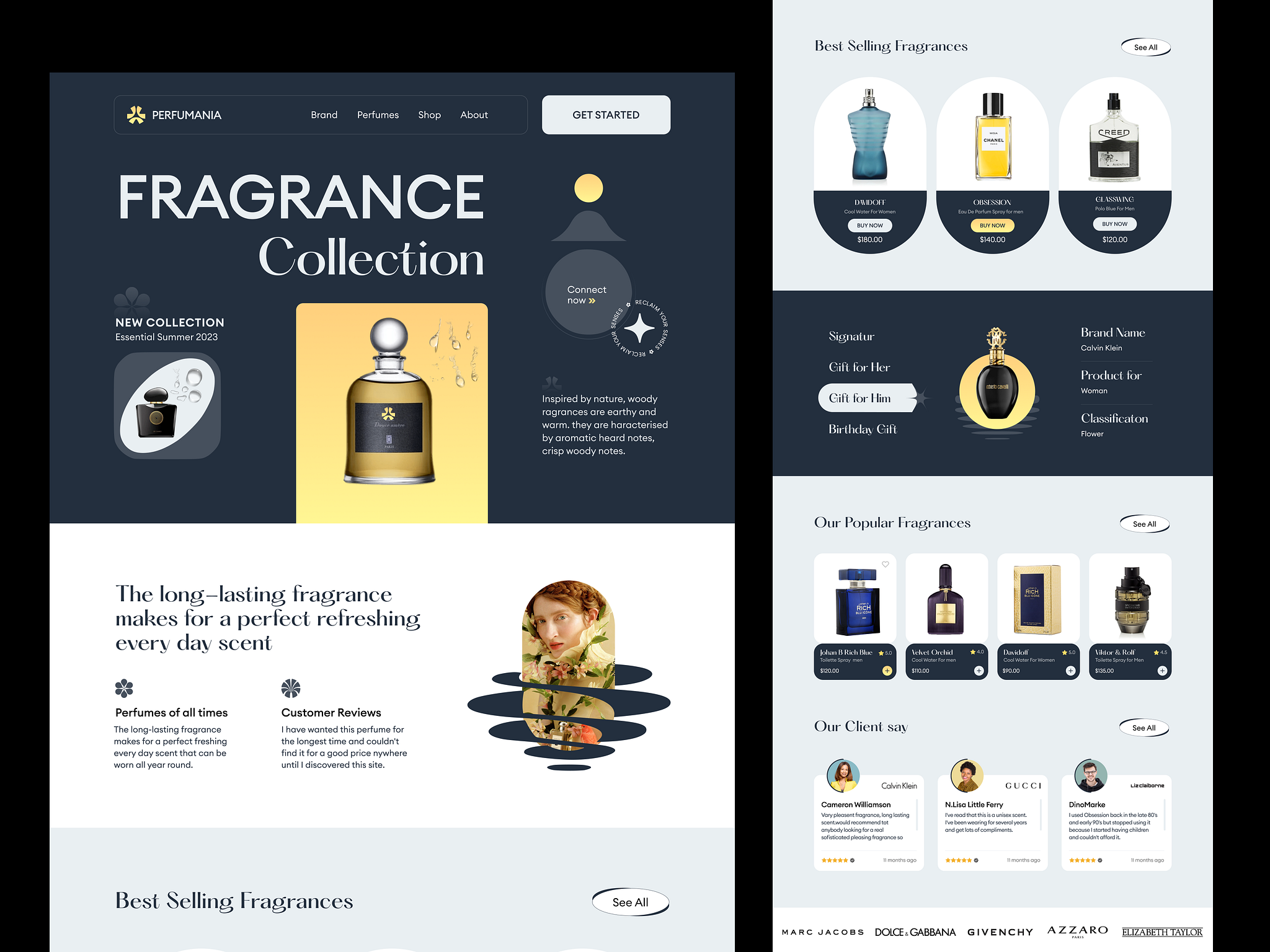 Perfume Ecommerce Website Design 🥰 by Nur Mohammod for Twinkle on Dribbble