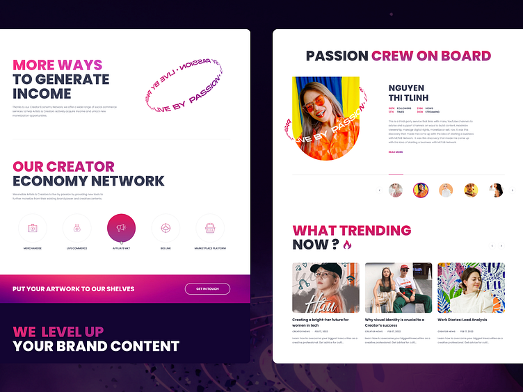 Metub. - Creator Economy by tmrw. on Dribbble