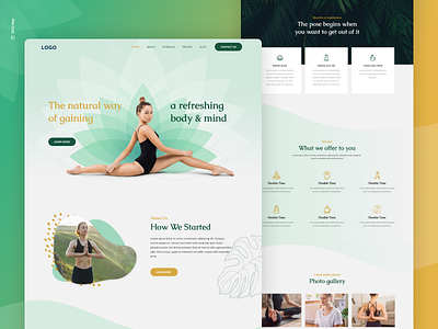 Yoga Studio Website Design by Indu yadav on Dribbble