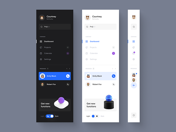 Sidebar details - UI/UX design by Outcrowd on Dribbble
