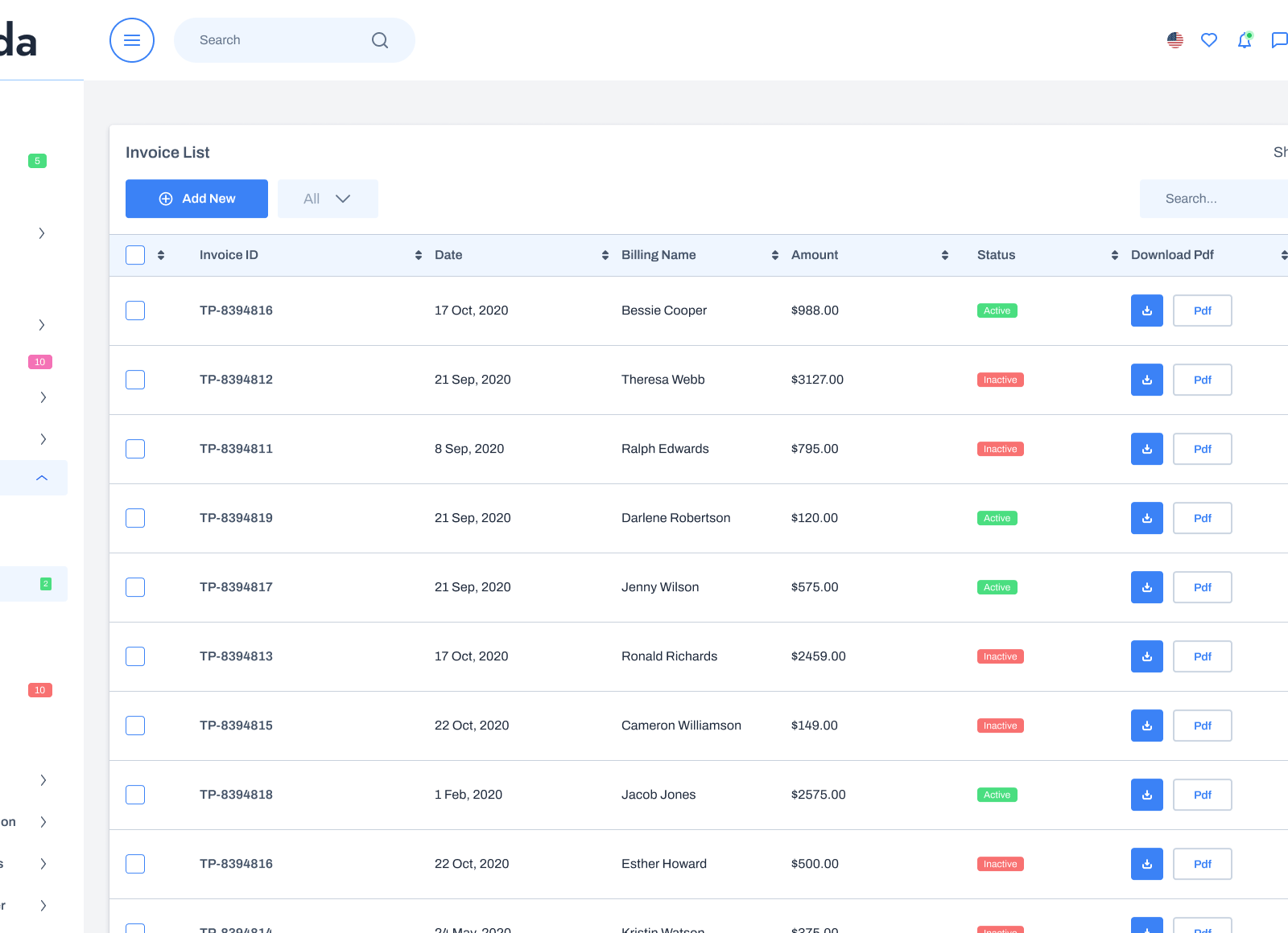 Dashboard UI design for enterprise - Data grid templates by Roman ...