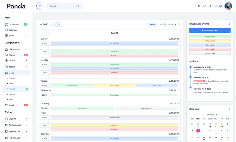 Dashboard UI design for enterprise - Planner templates by Roman ...