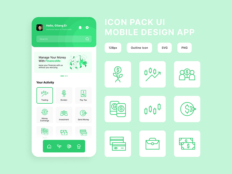 Icon Pack UI Kit Mobile Design App by Logo Dropp on Dribbble