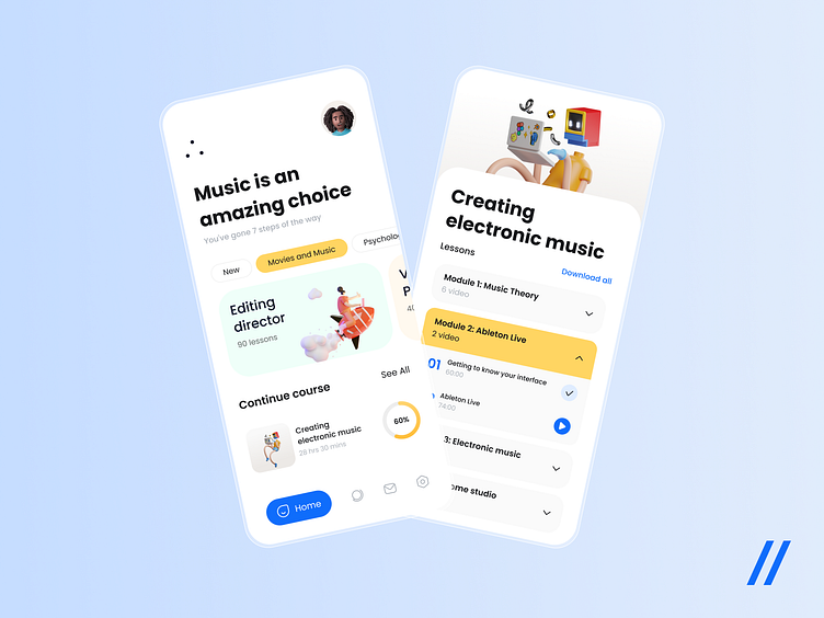 E Learning App By Daria Kravets For Purrweb Uiux Agency On Dribbble