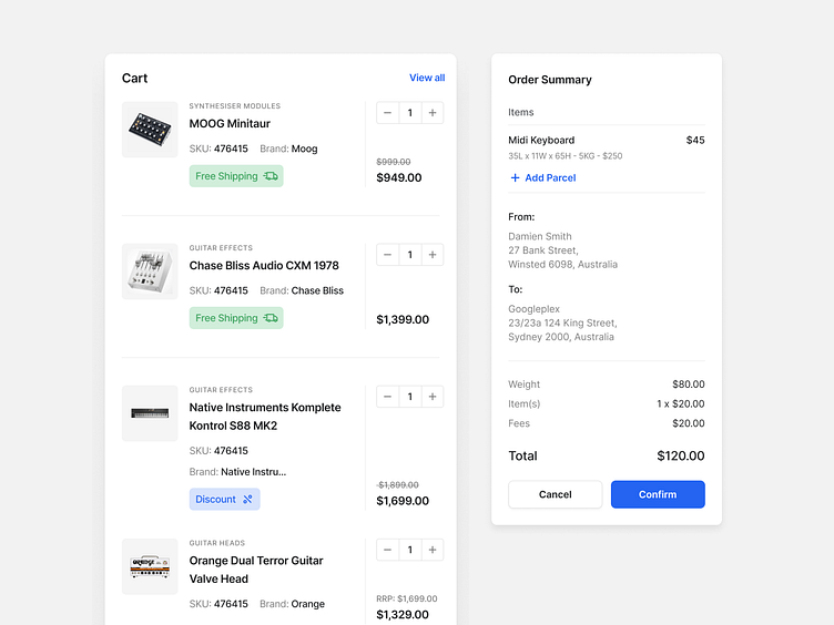 Ecommerce Components by Monty Hayton on Dribbble