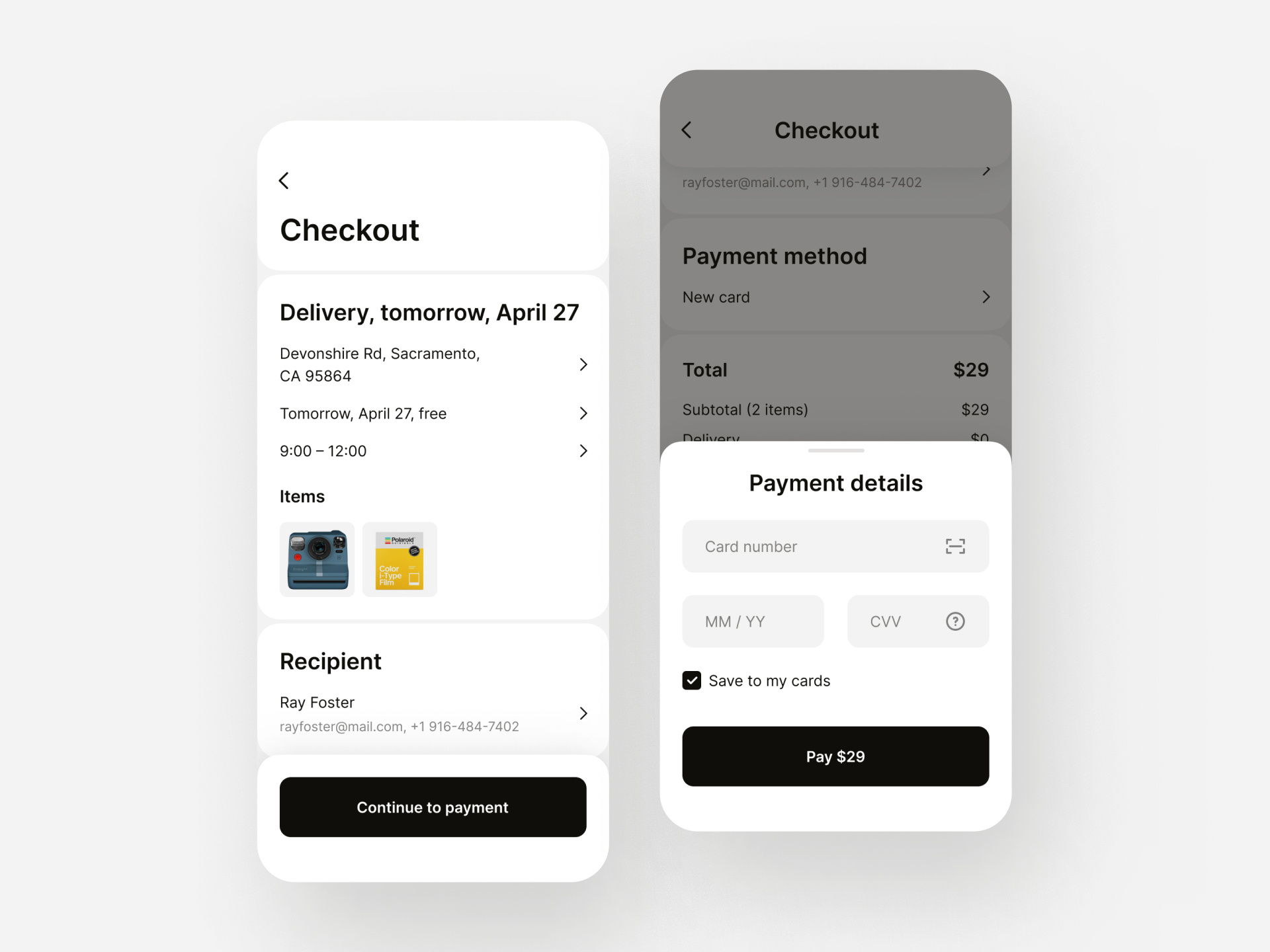 Checkout by Anton Smolin on Dribbble