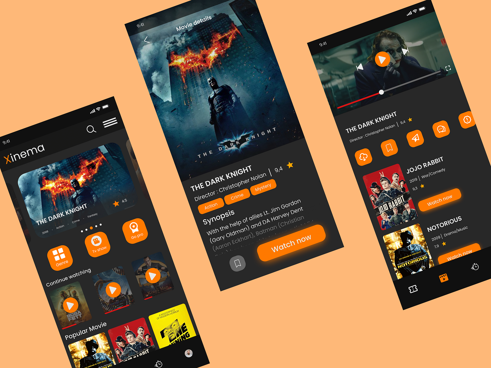 Xinema UI Design by Mifsa Farros on Dribbble