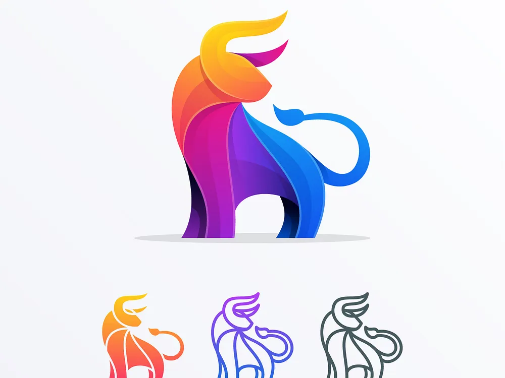 Abstract Bull Logo designs, themes, templates and downloadable graphic ...