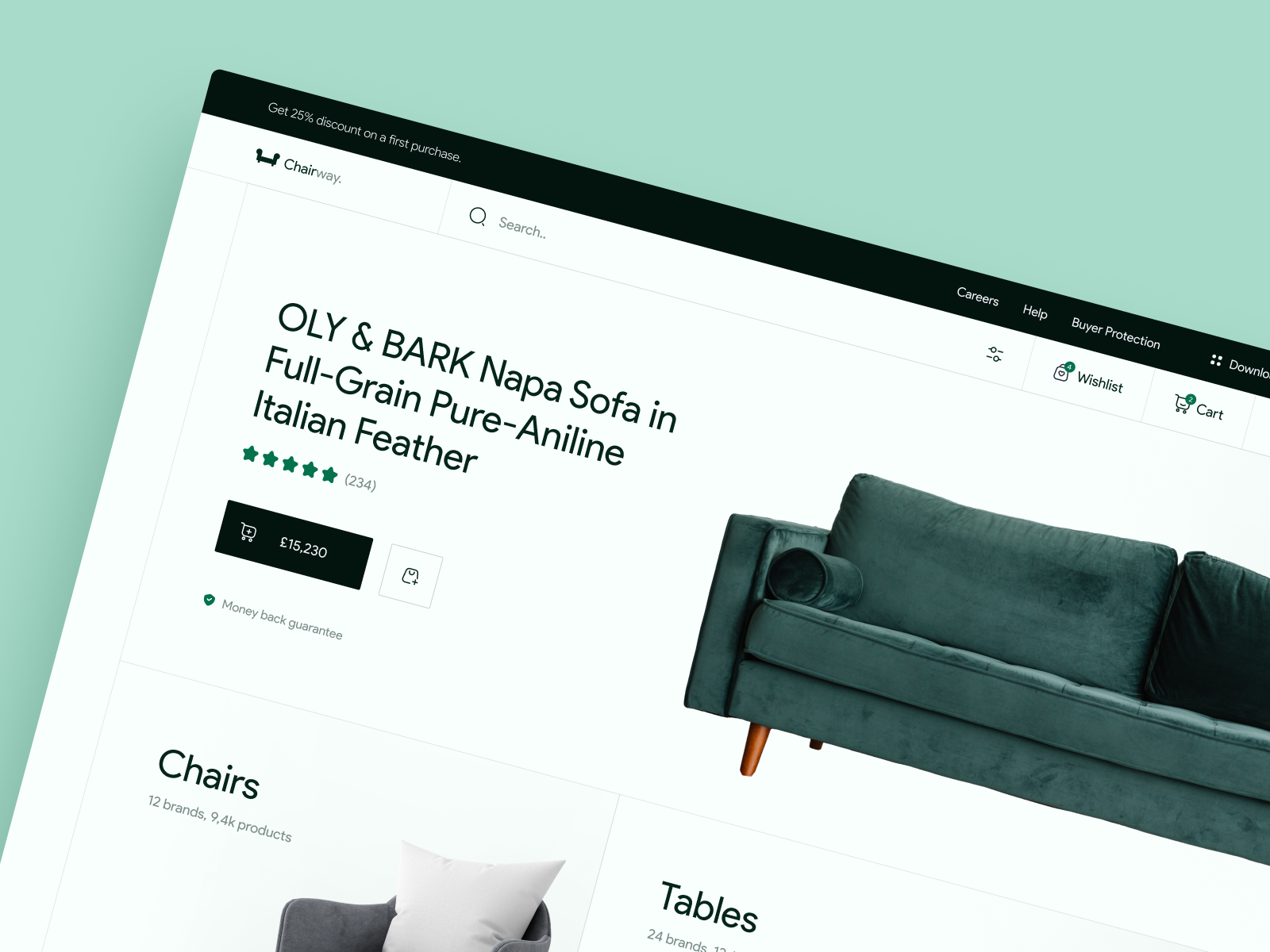Furniture E-commerce Home Page Design by Giorgi on Dribbble