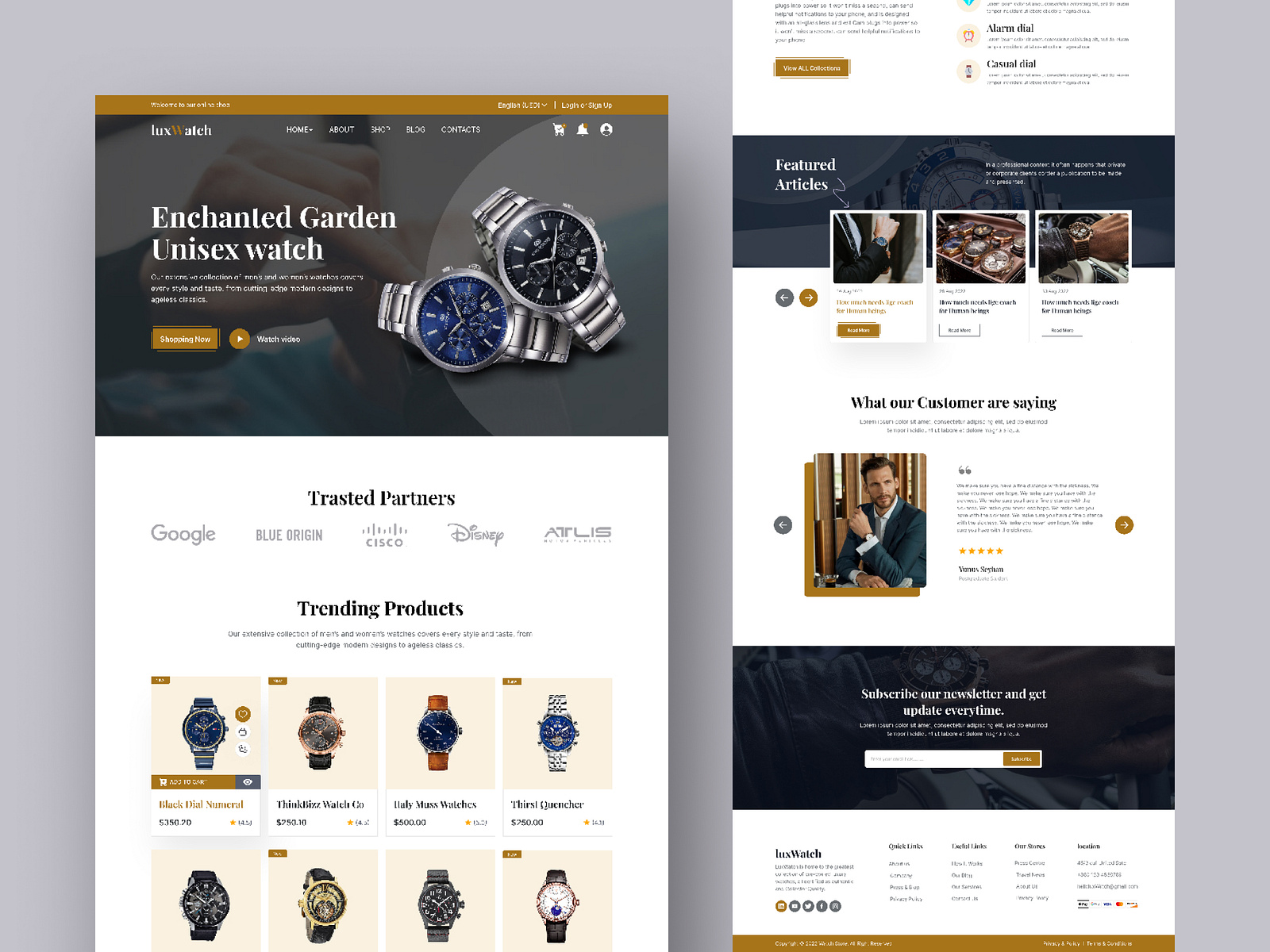 Luxury watch Landing Page Design by Faysal Mahmud/ UI Designer💎 on Dribbble