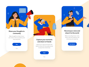 Onboarding Mobile Screen Design by Bacancy on Dribbble