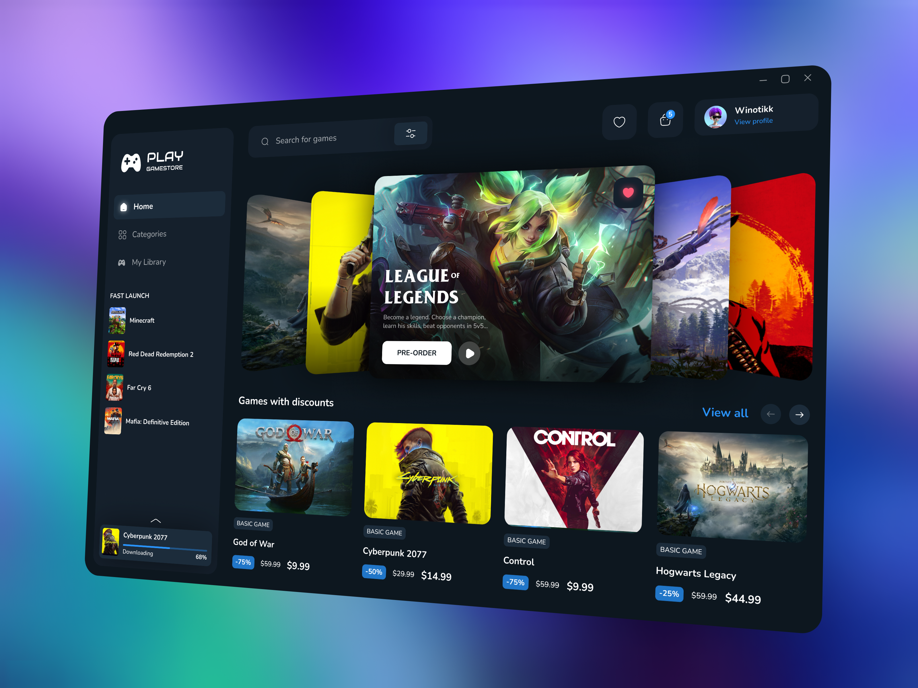 Game Store App by Ilya Kolesnikov 👐💎 on Dribbble