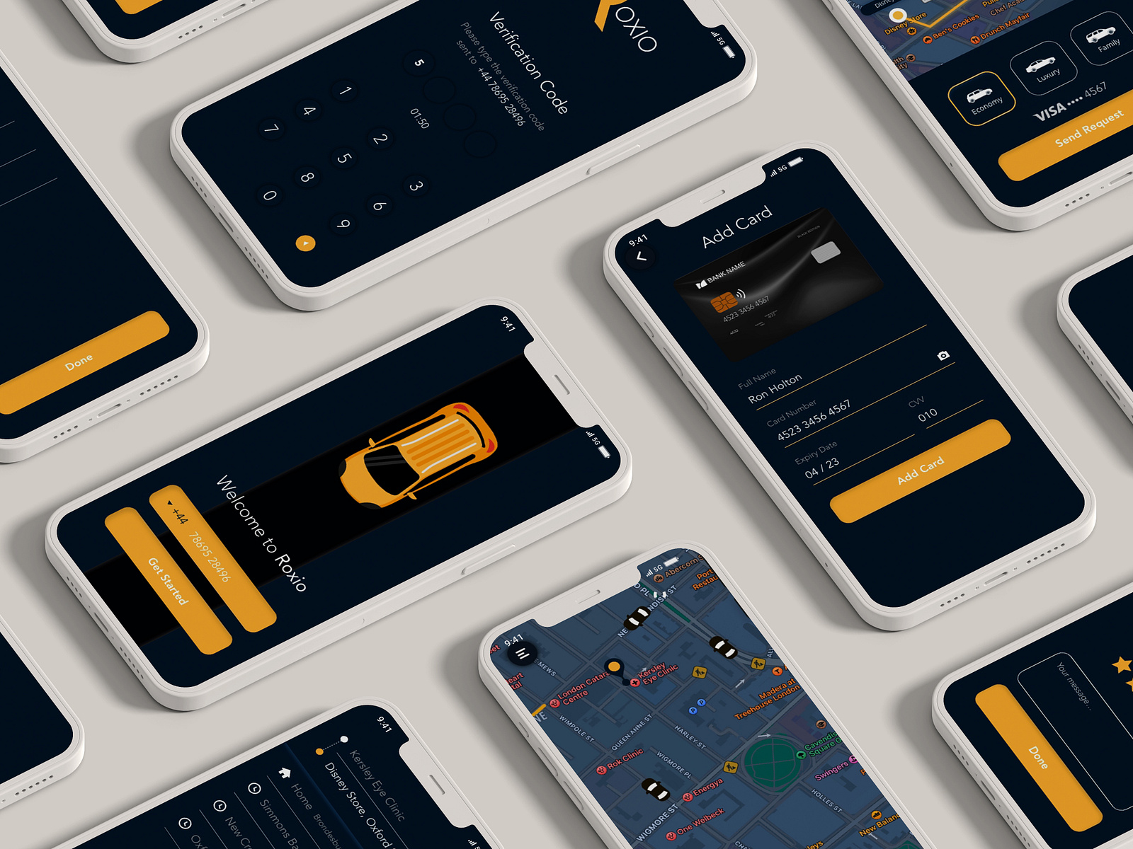 Roxio - Taxi App UI Design by Tanisha Jain on Dribbble