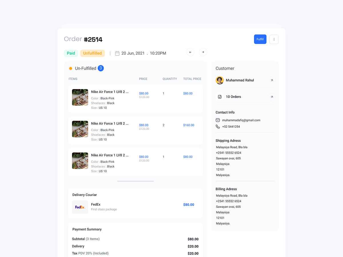 Browse thousands of Order Details images for design inspiration | Dribbble