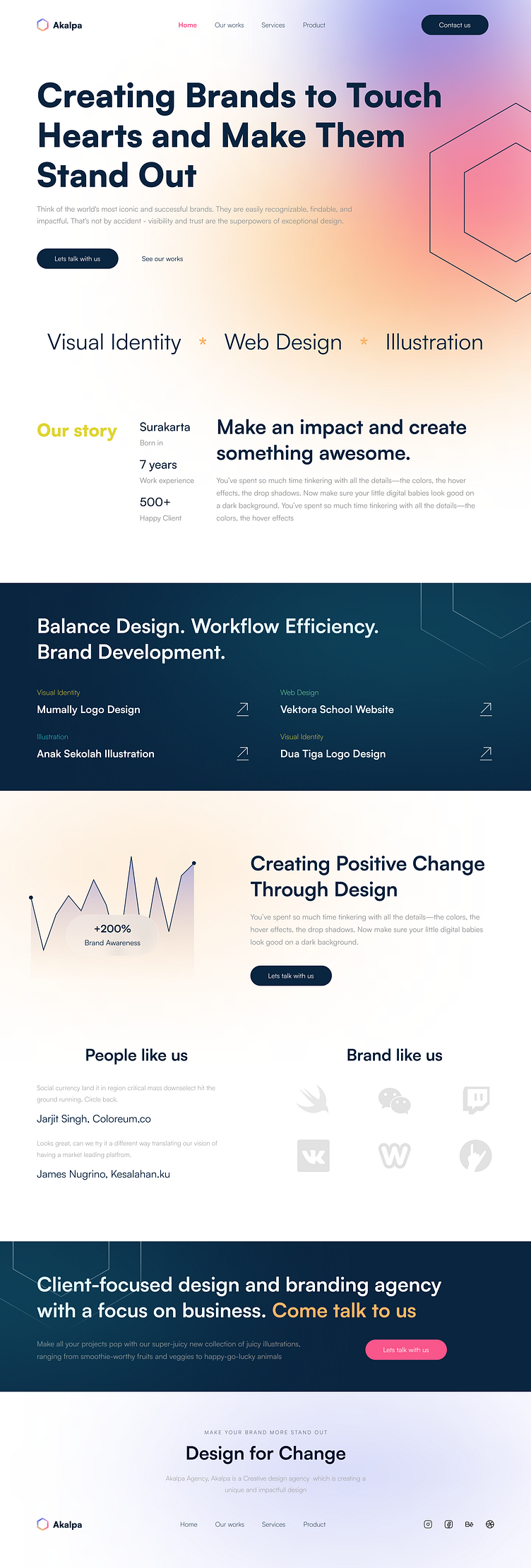 Akalpa - Design Agency Website Design by Syahrul Falah for Vektora on ...