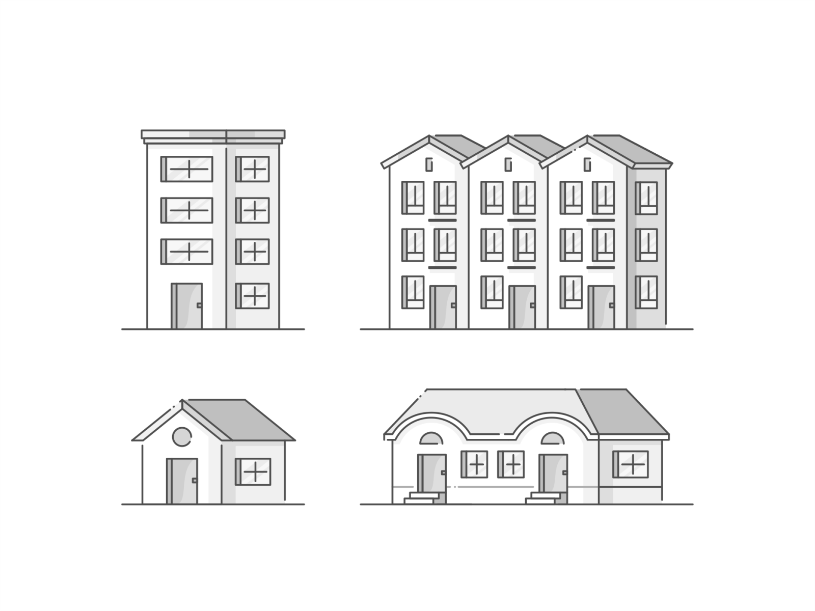 House, apartment, condo by Aleksandar Savić / Almigor on Dribbble
