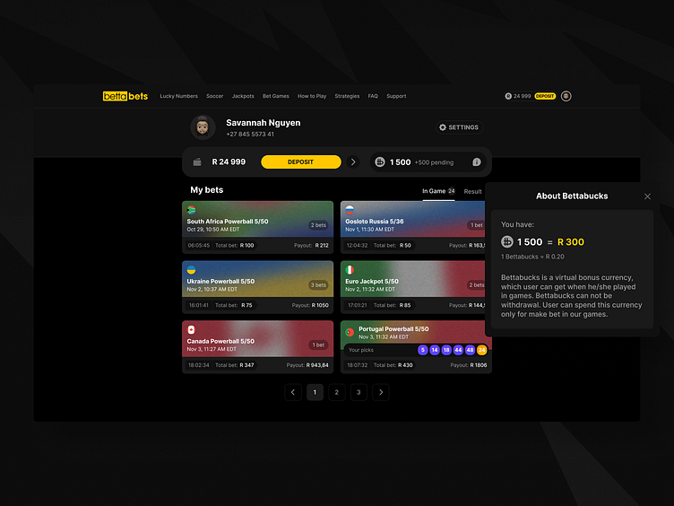 Bettabets: Profile by Flatstudio on Dribbble