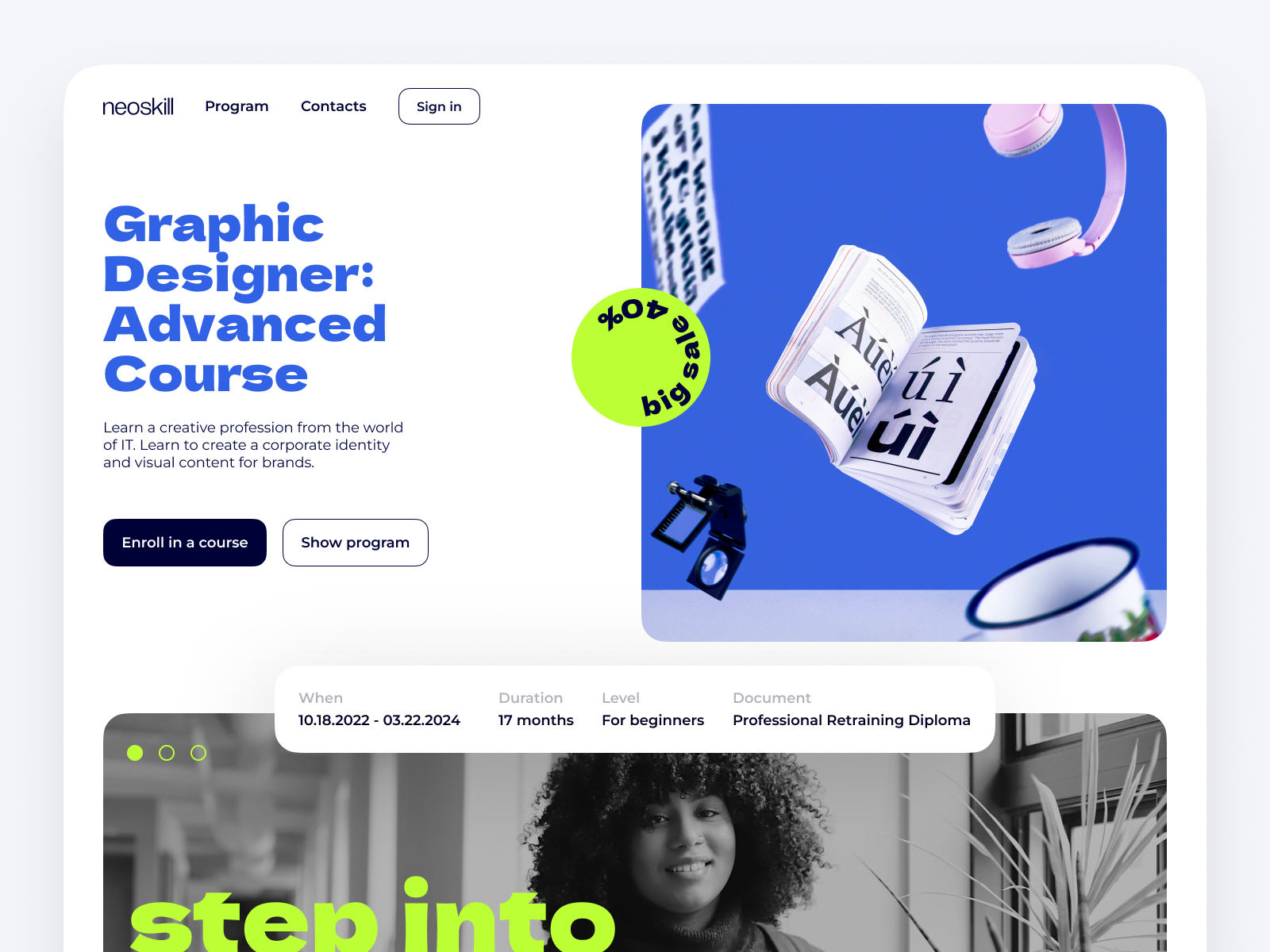 Online courses website design by Vika Karlyuk on Dribbble