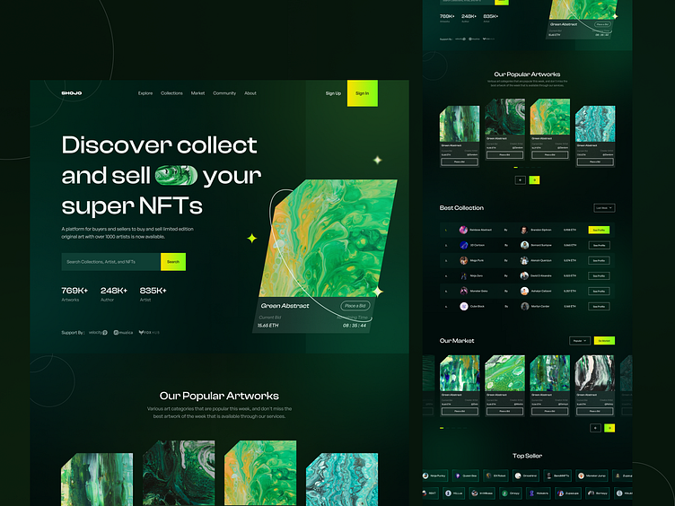 Shojo - NFTs Marketplace by Luffi Surachman for SLAB Design Studio on ...