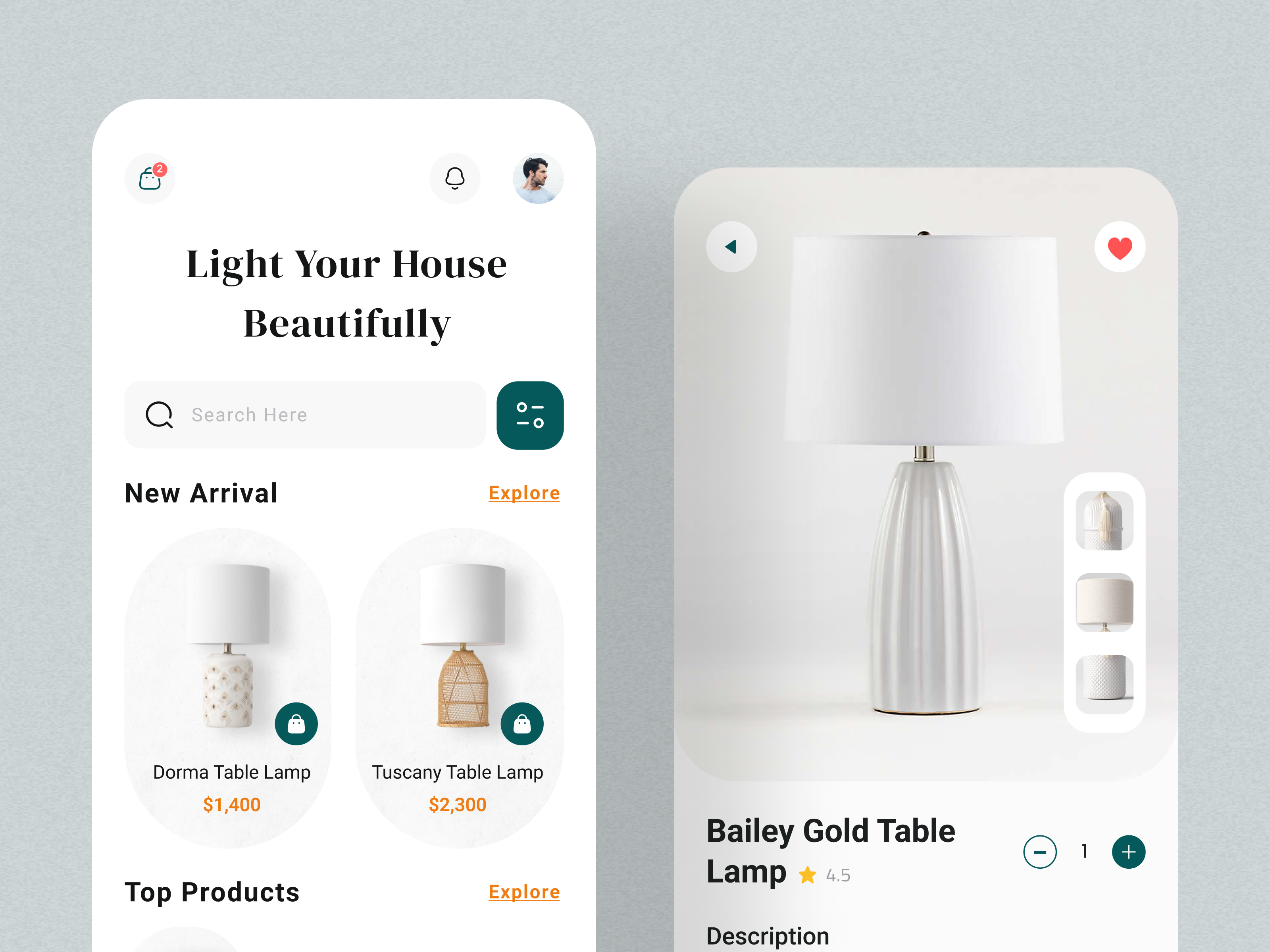 Lamp Store App by App Ninja for UIHUT - UI UX Design Agency on Dribbble