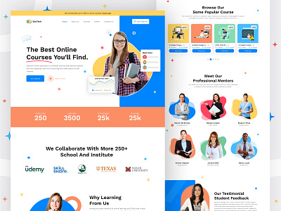 Online-learning platform web design concept by Sazzadul Kabir on Dribbble