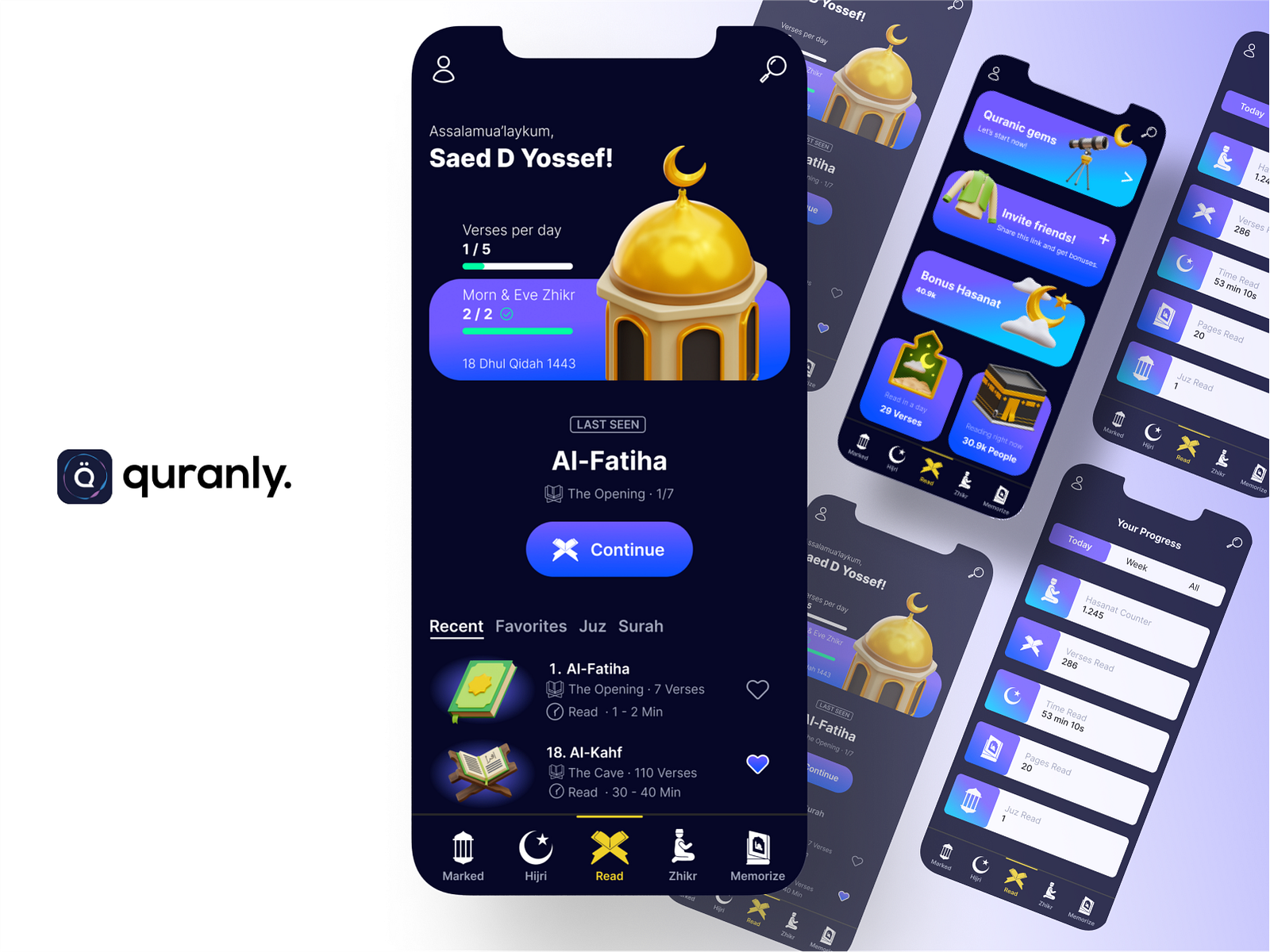 Quranly Mobile App Redesign by Dent Difa on Dribbble